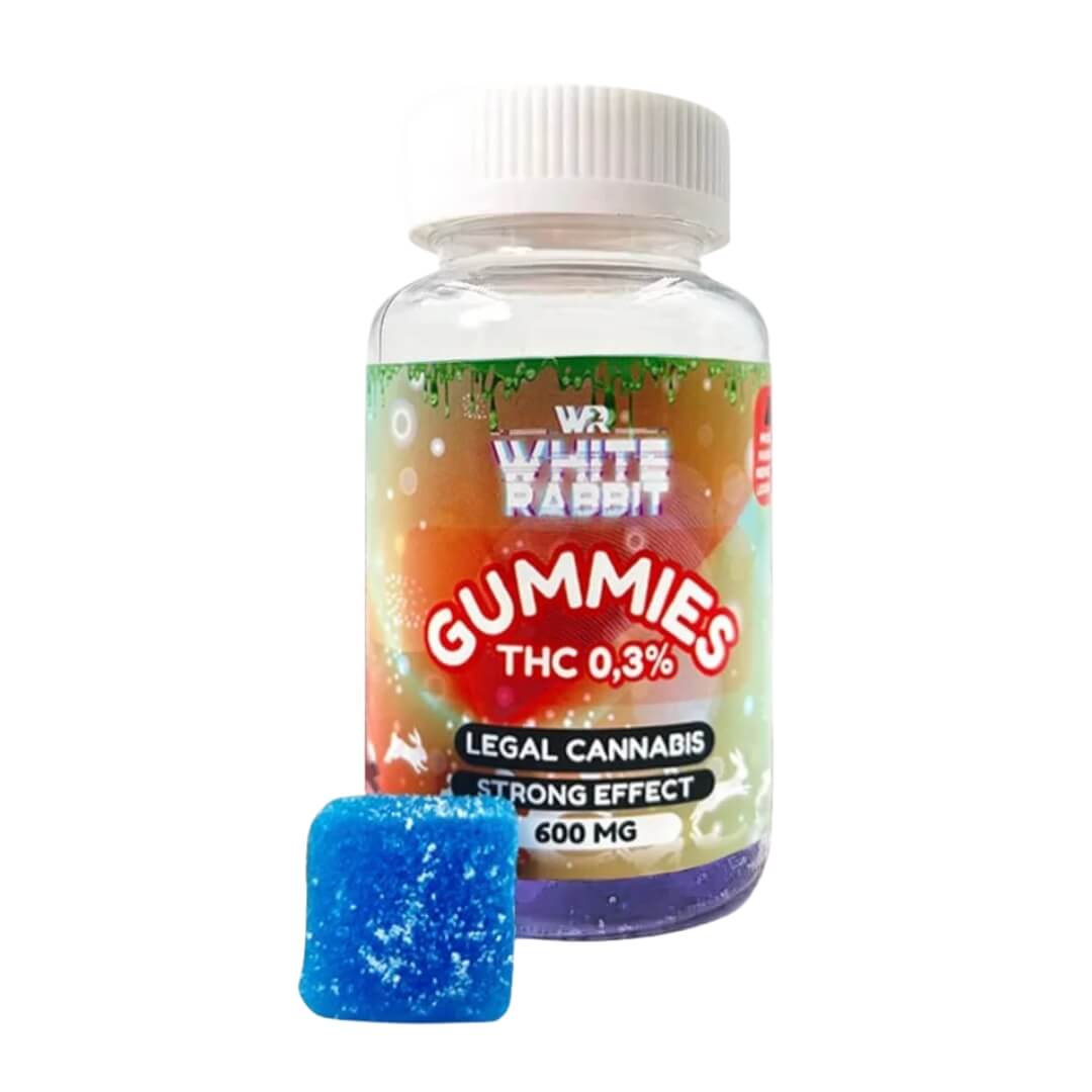 GUMMIES WHITE RABBIT EXTRA POWERFUL 600MG - JAR OF 20 - CBDOO.co.uk